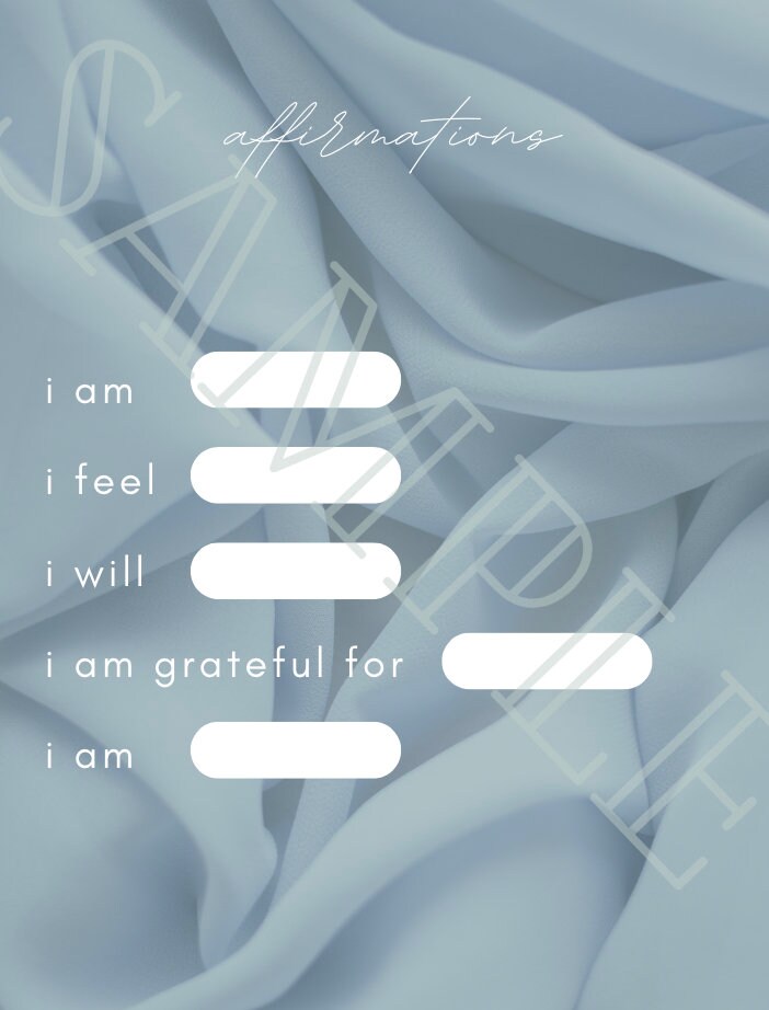 Affirmations Mental Health Poster Printable PDF - Etsy