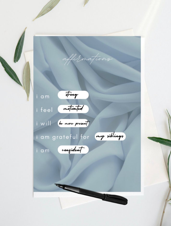 Affirmations Mental Health Poster Printable PDF - Etsy