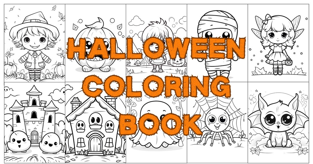 Spooktacular Halloween Coloring Book for Kids | 44 Adorable Pages to ...