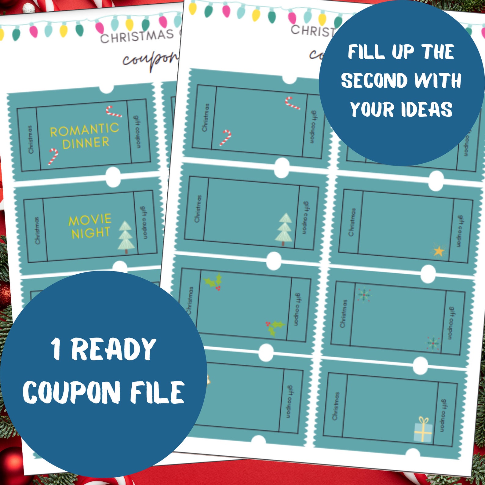 Printable Christmas Coupons, Coupons Template, Christmas Gift ...