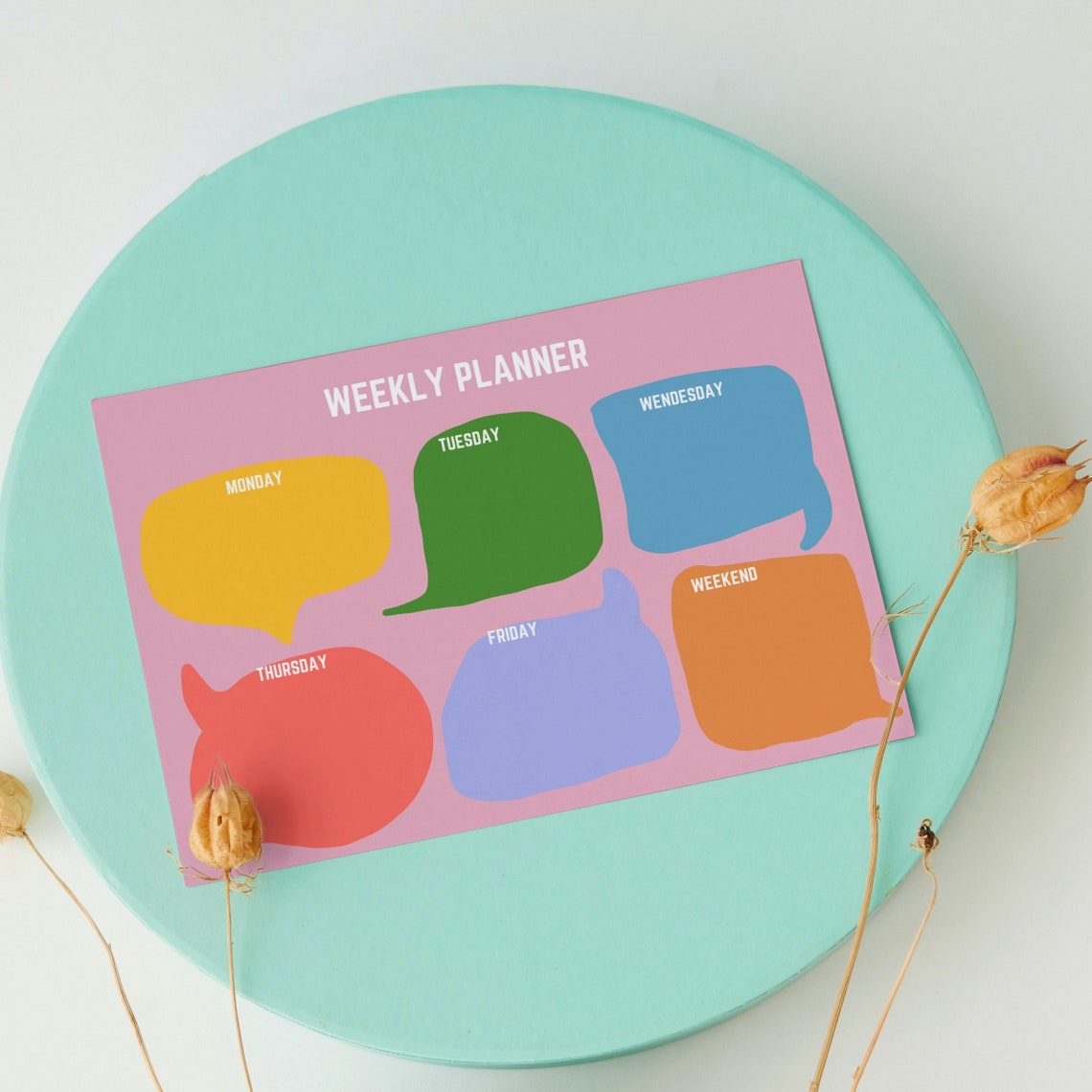 Digital Weekly Planner, Comic Style Weekly Planner, Colorful Planner ...