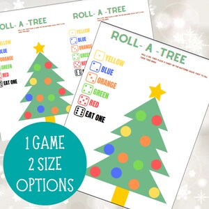Roll A Tree Christmas Game Printable Christmas Games Roll A Tree Dice ...