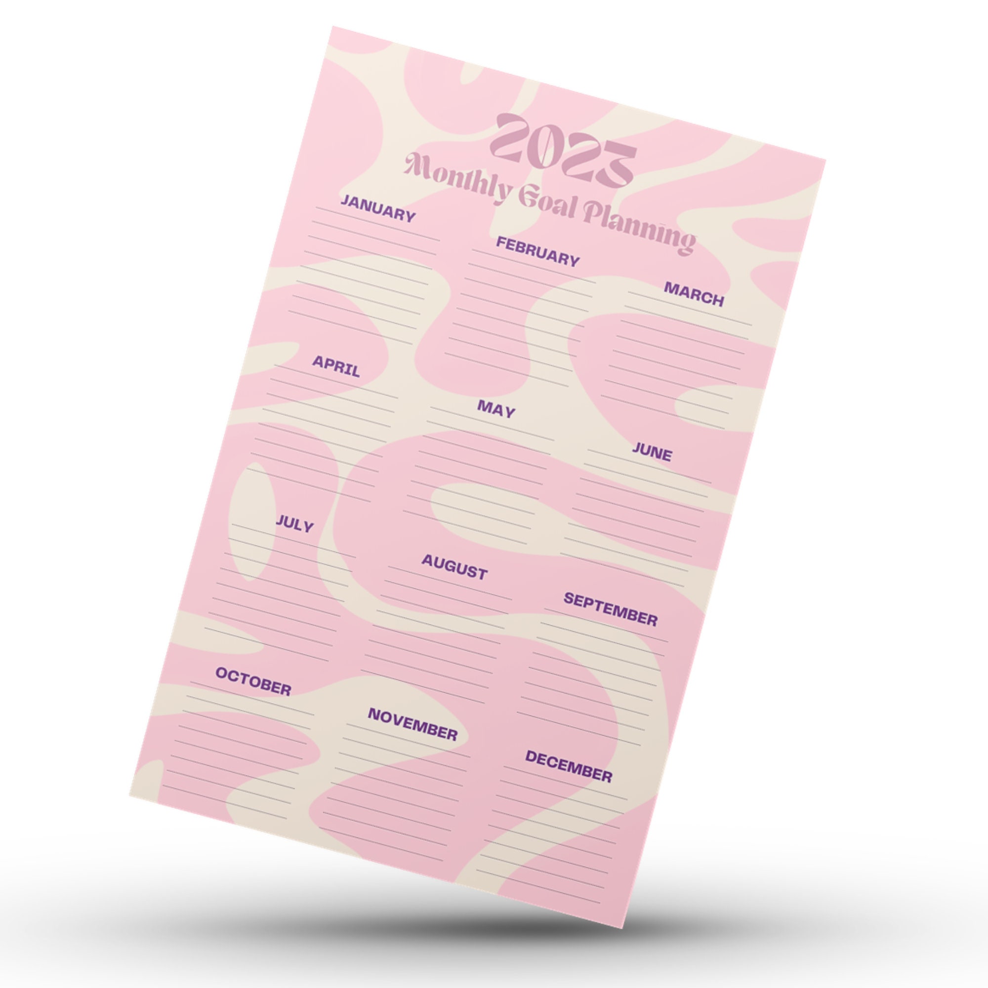 Printable Monthly Goal Planner, Monthly Goals, SMART Goal, New Year ...