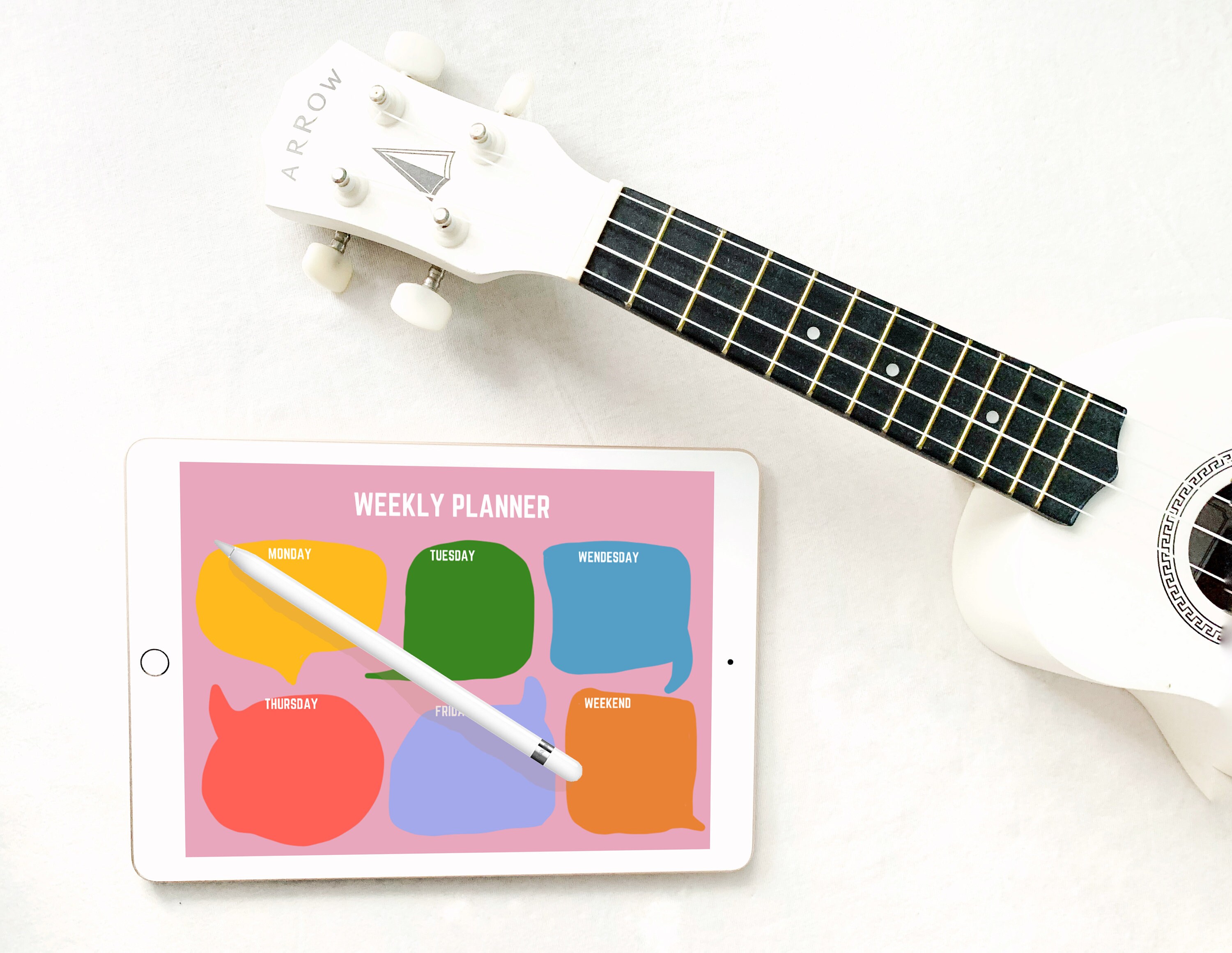 Digital Weekly Planner, Comic Style Weekly Planner, Colorful Planner ...