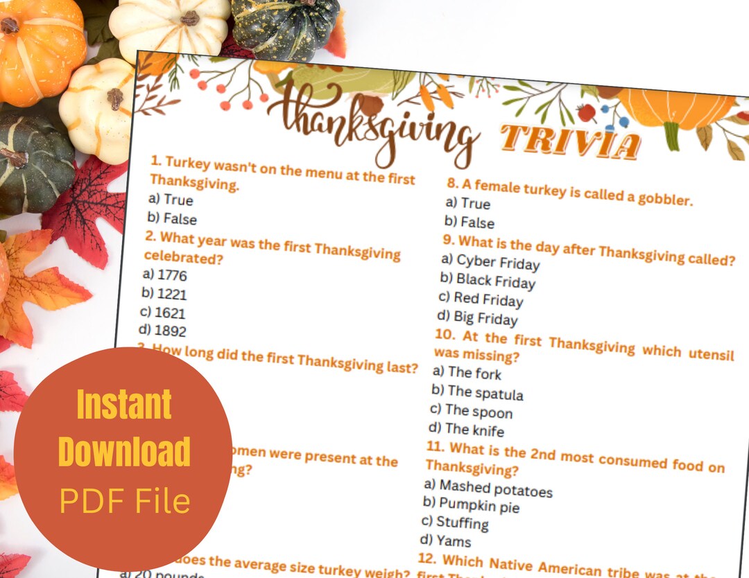 Celebrate Fun Times With Our Digital Downloadable Trivia Game + Answer ...