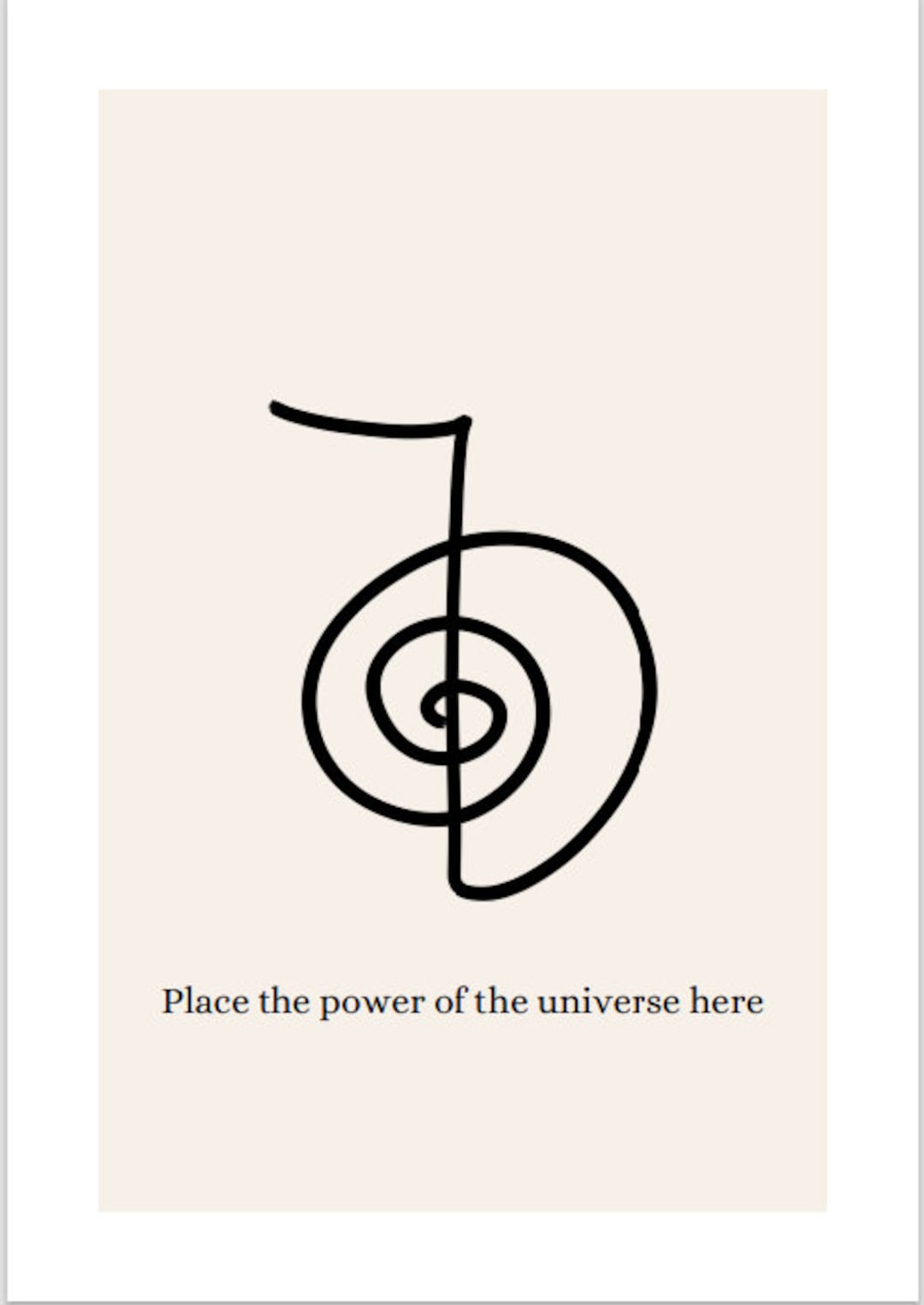 Printable Digital Download Art PDF Cho Ku Rei Reiki Symbol - Etsy