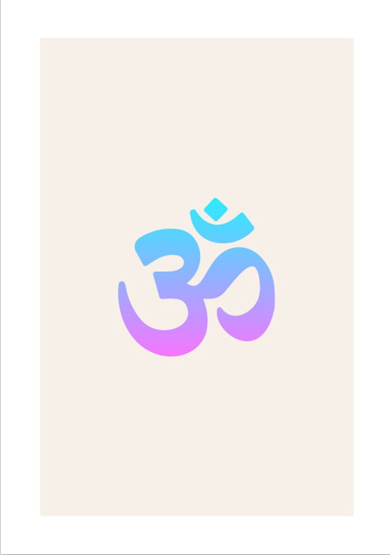 Printable Digital Art A4 Om Symbol Gold, Black, Rainbow - Etsy Australia