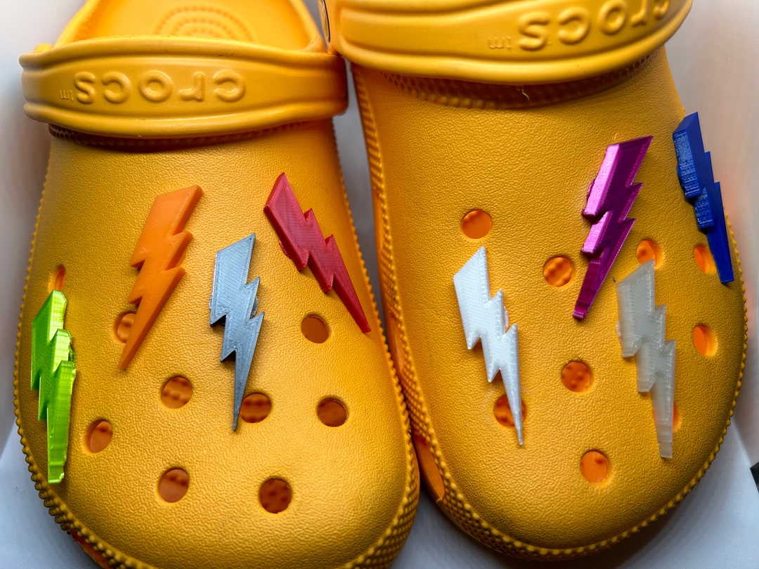 3D Printed Lightning Bolt Croc Charm, - Etsy