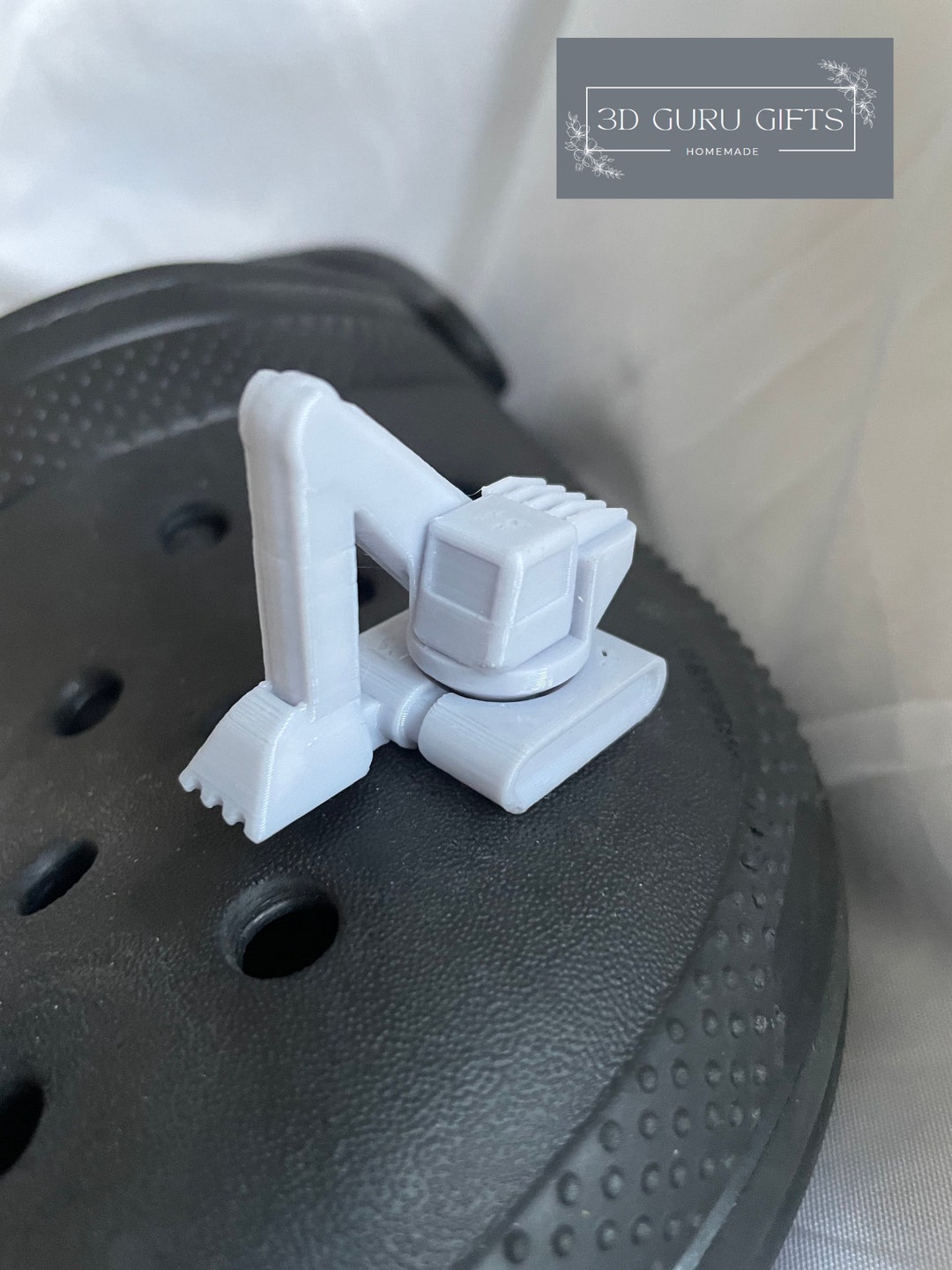 3D Printed Digger Truck Croc Charm - Etsy