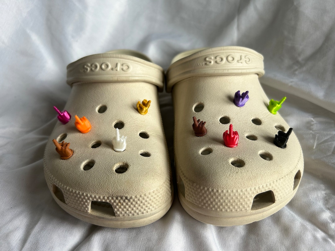 3D Printed Middle Finger Croc Charm, Funny Croc Charms, - Etsy UK
