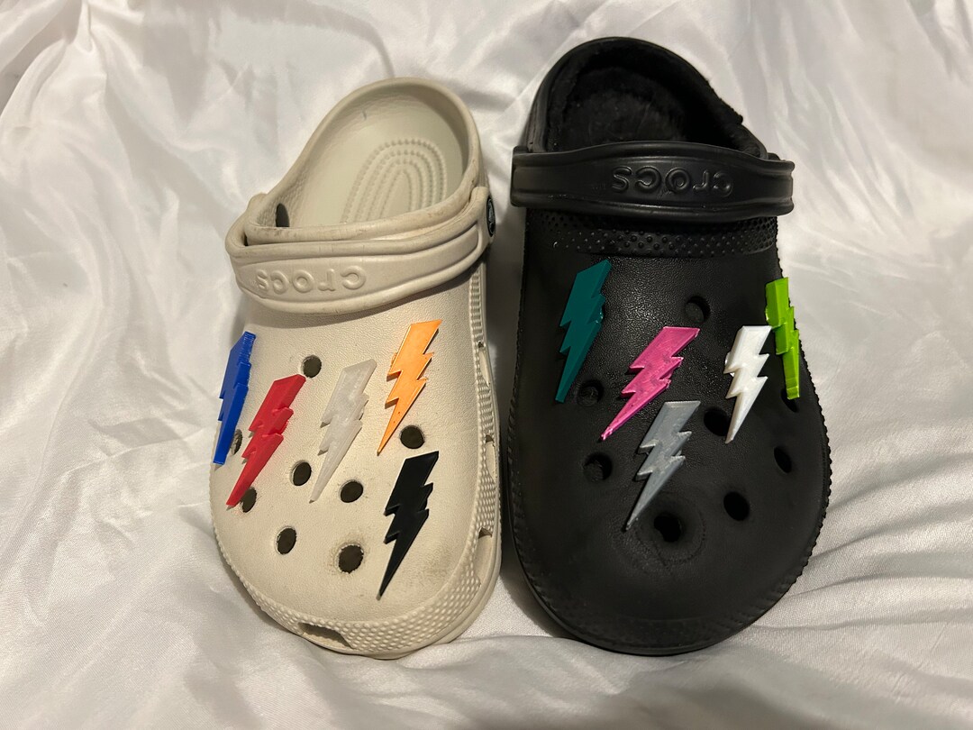 3D Printed Lightning Bolt Croc Charm, - Etsy Canada