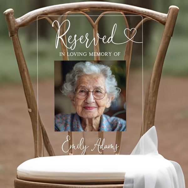 Reserved Memorial Sign, Personalized Memorial Plaque, in Loving Memory ...