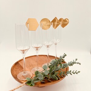 Personalized Drink Tags, Drink Charms, Cocktail Tags, Acrylic Place ...