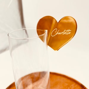 Personalized Drink Tags, Drink Charms, Cocktail Tags, Acrylic Place ...