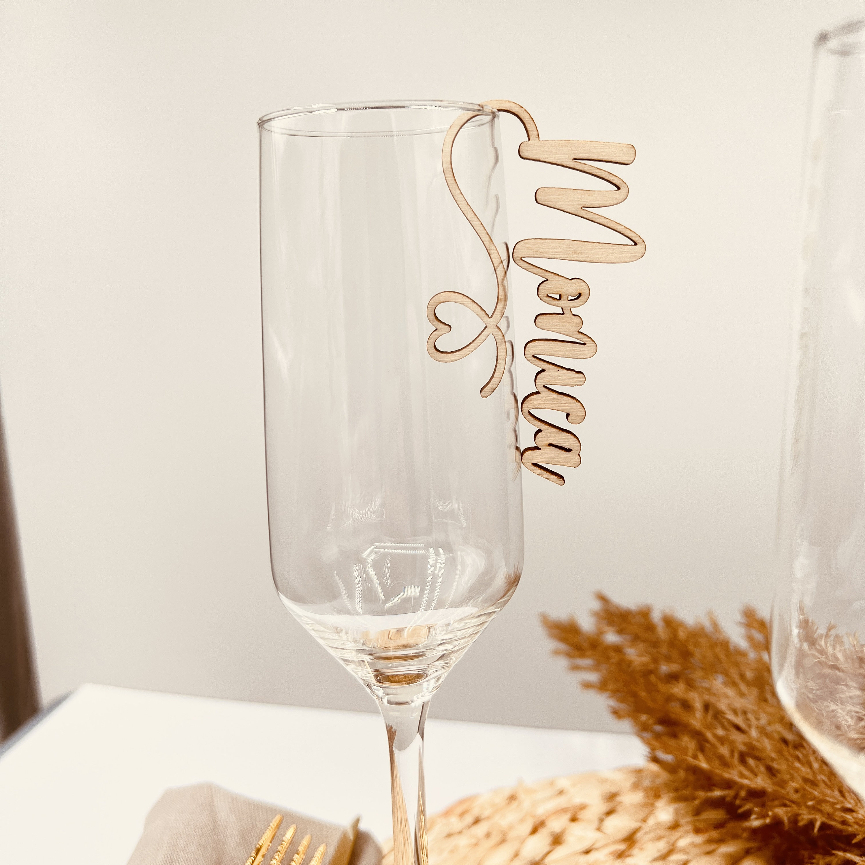 Name Drinking Tags Made of Acrylic, Customized With a Heart Shape ...
