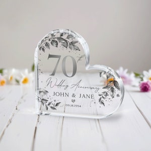 Personalized 70th Anniversary Gift, Platinum 70th Anniversary Gift ...