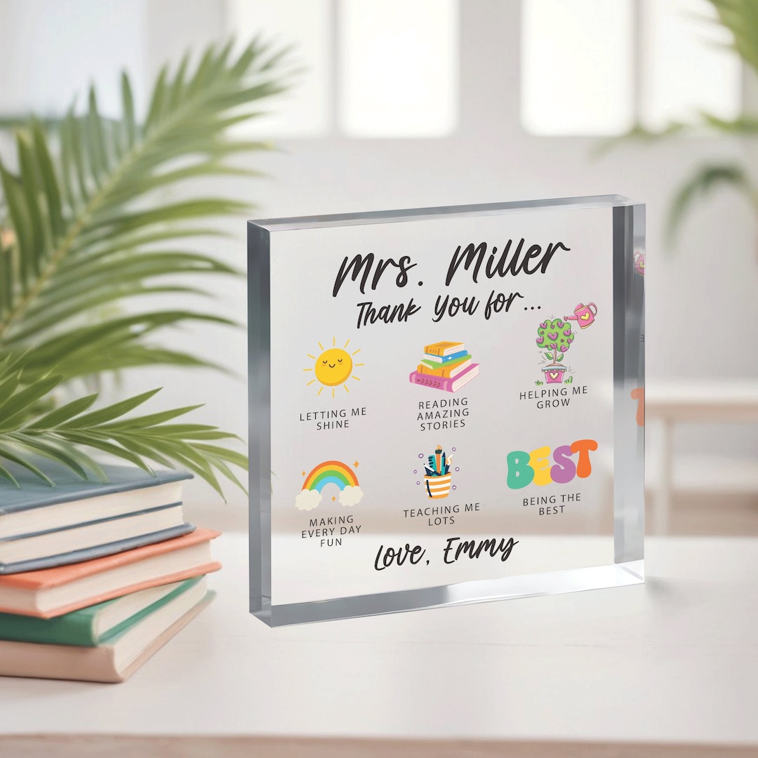 Personalized Teacher Gift, Reasons I Love My Teacher, Teacher Gift ...