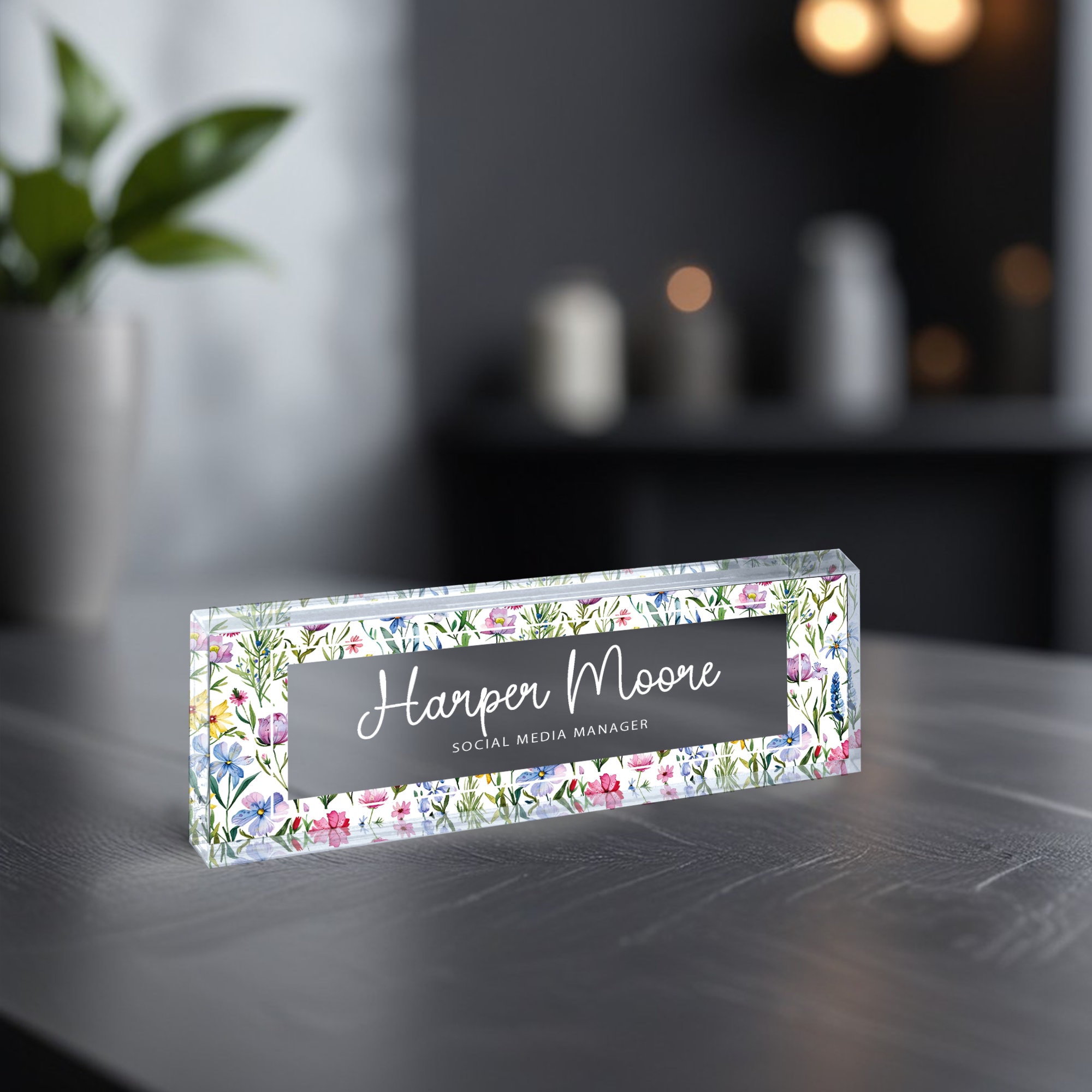 Custom Desk Name Plate, Personalized desk name plate, Office desk name ...