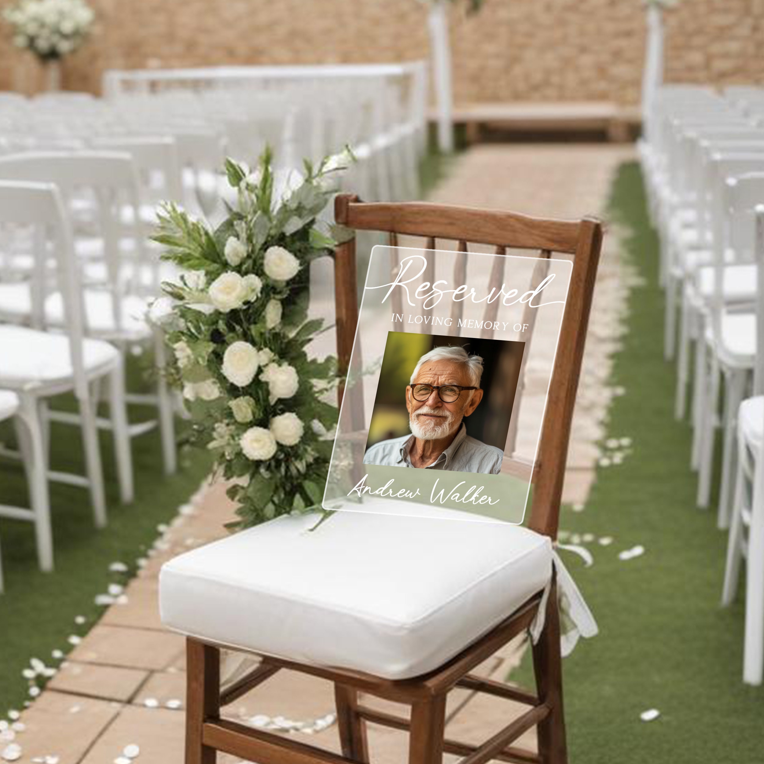 Reserved Memorial Sign, Personalized Memorial Plaque, In Loving Memory ...