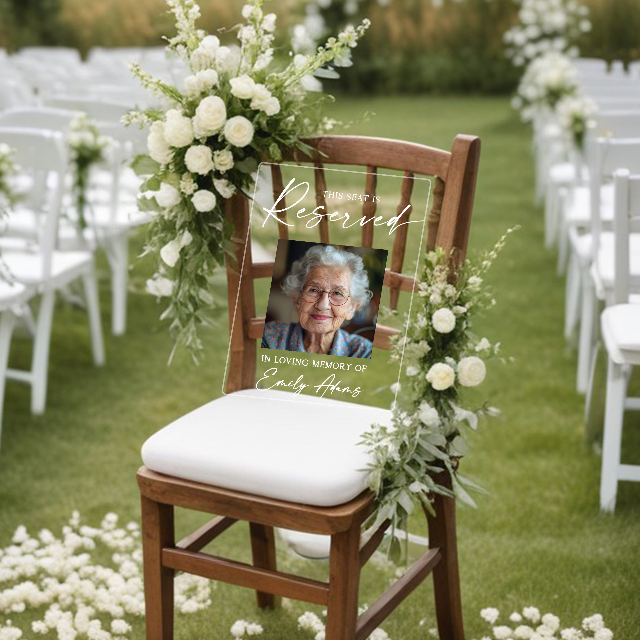 Reserved Memorial Sign Personalized Memorial Plaque In Loving Memory