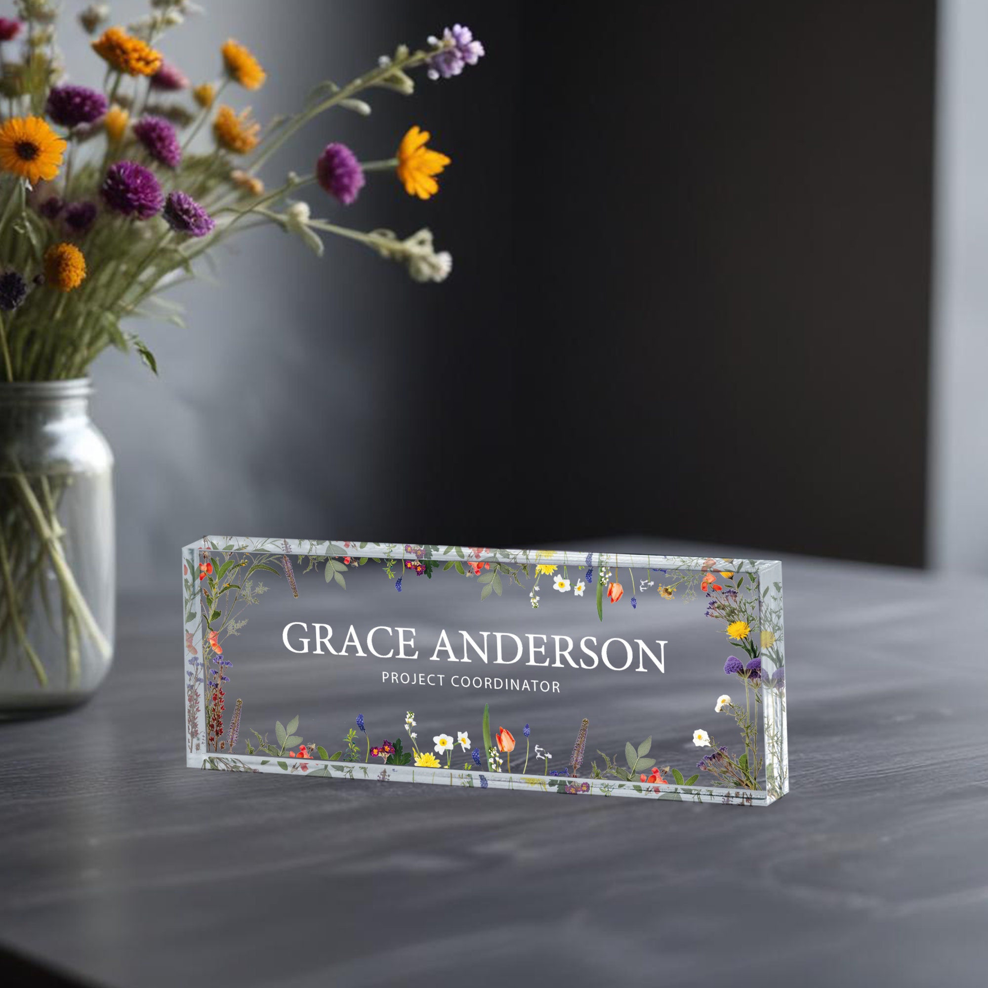Custom Desk Name Plate, Personalized desk name plate, Office desk name ...