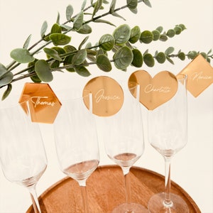 Name Tags, Acrylic Wedding Name Place Cards,personalized Drink Tags ...