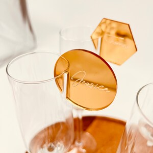 Personalized Drink Tags, Drink Charms, Cocktail Tags, Acrylic Place ...