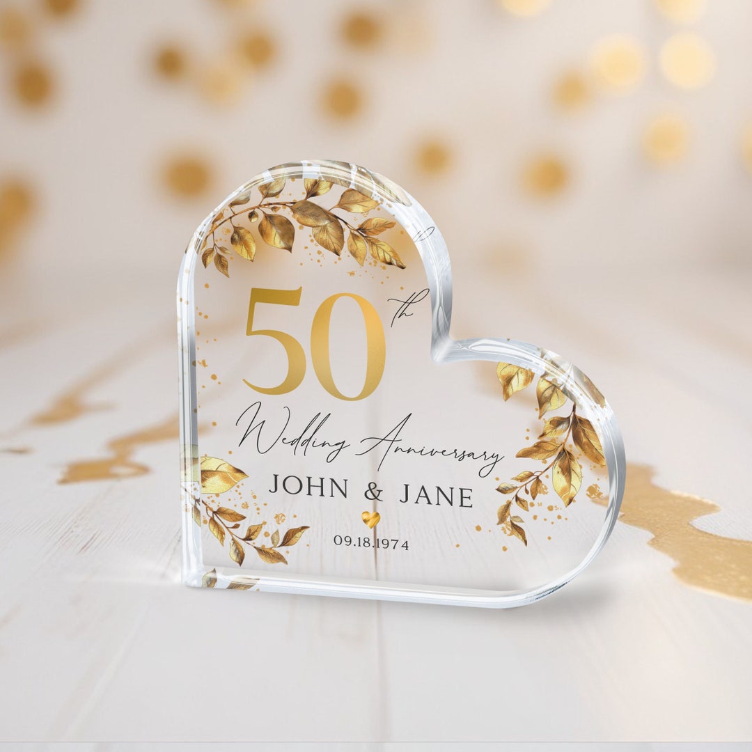 Personalized 50th Anniversary Gift, Gold Anniversary Gift, Wedding ...