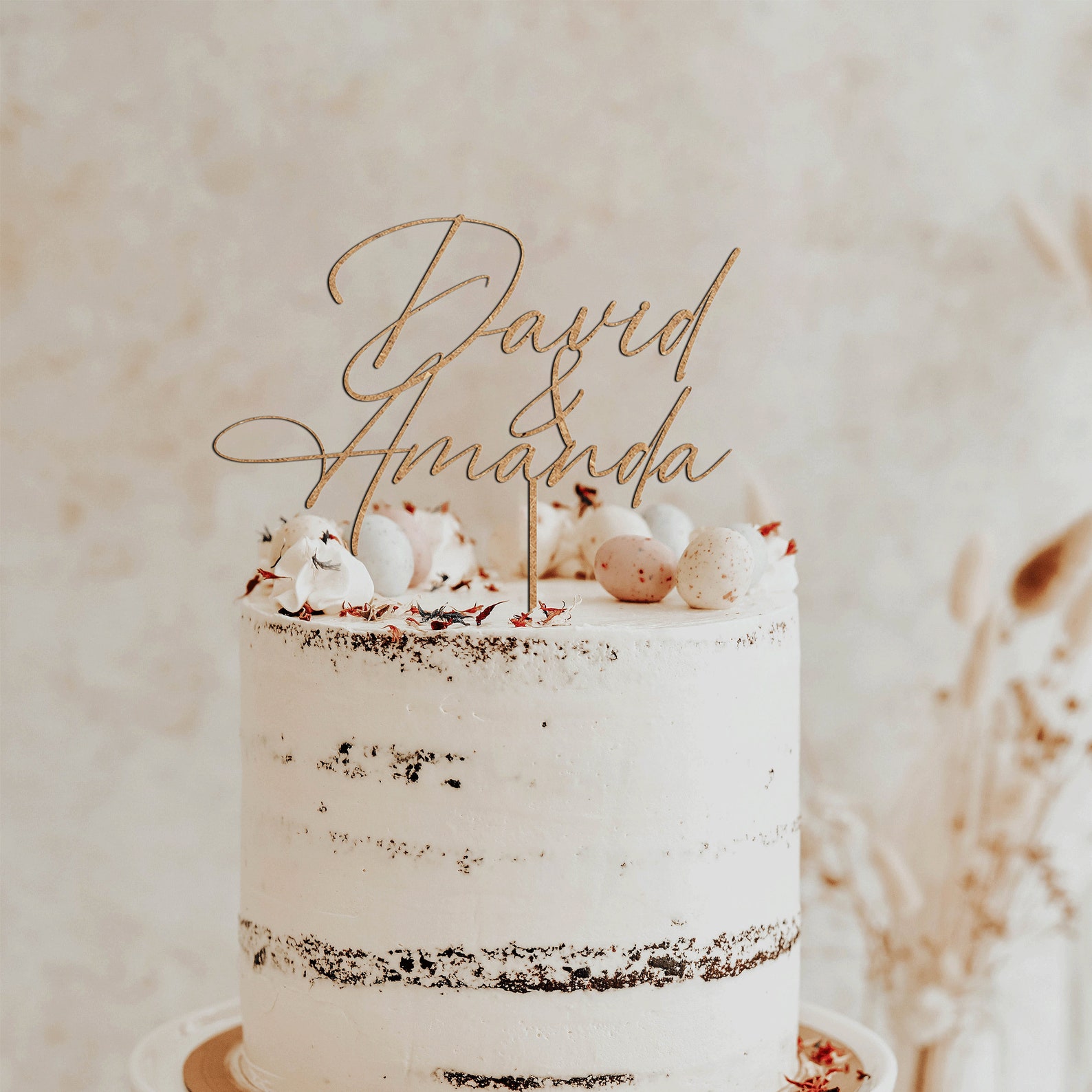 Personalized Cake Topper, Custom Names Cake Topper, Mr and Mrs Cake ...