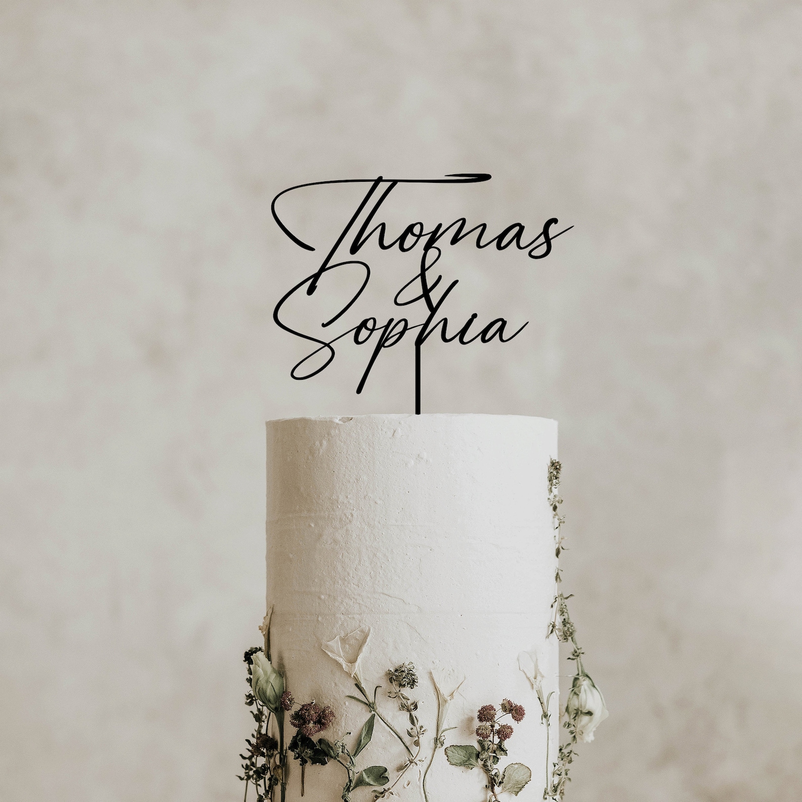 Personalized Cake Topper, Custom Names Cake Topper, Mr and Mrs Cake ...