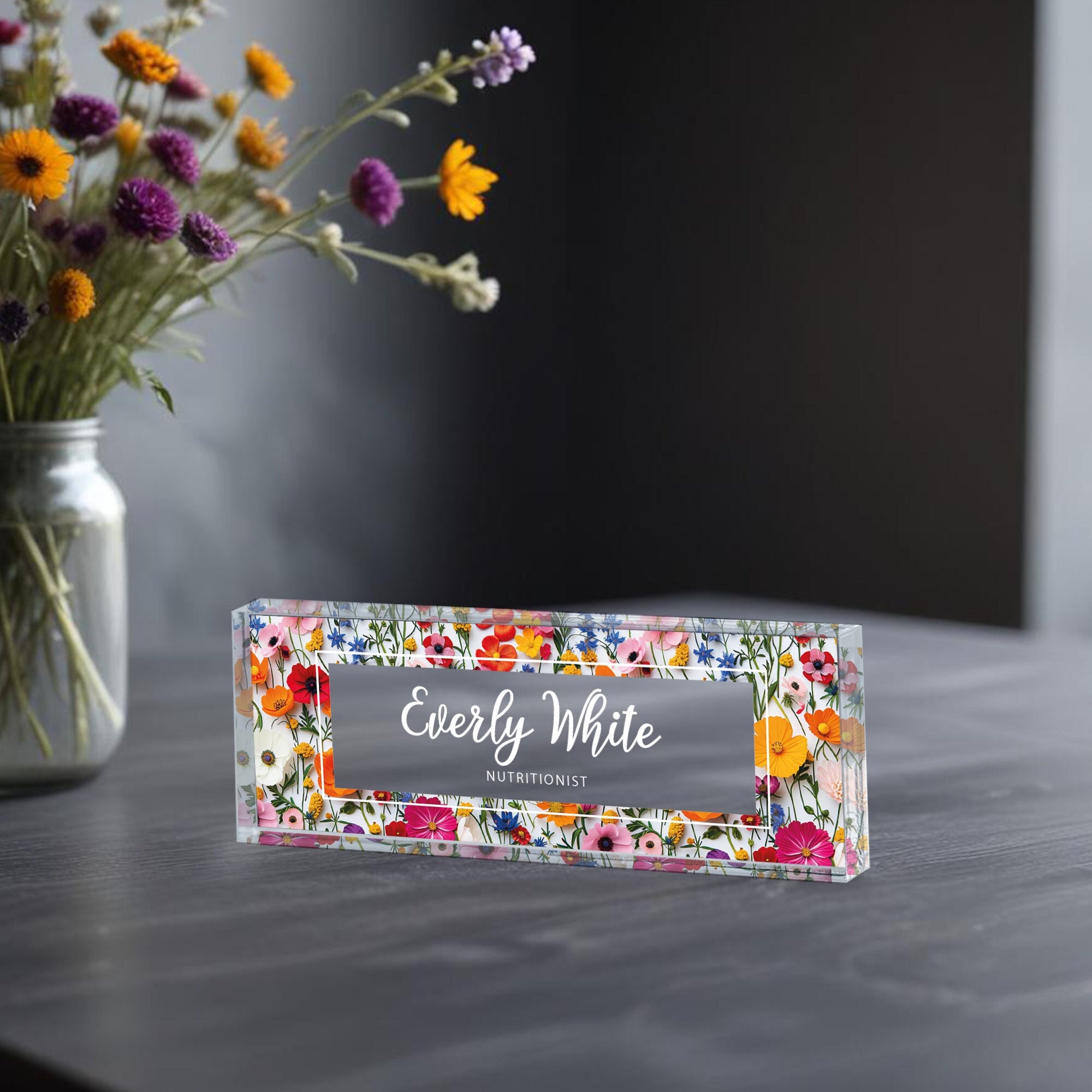 Custom Desk Name Plate, Personalized desk name plate, Office desk name ...