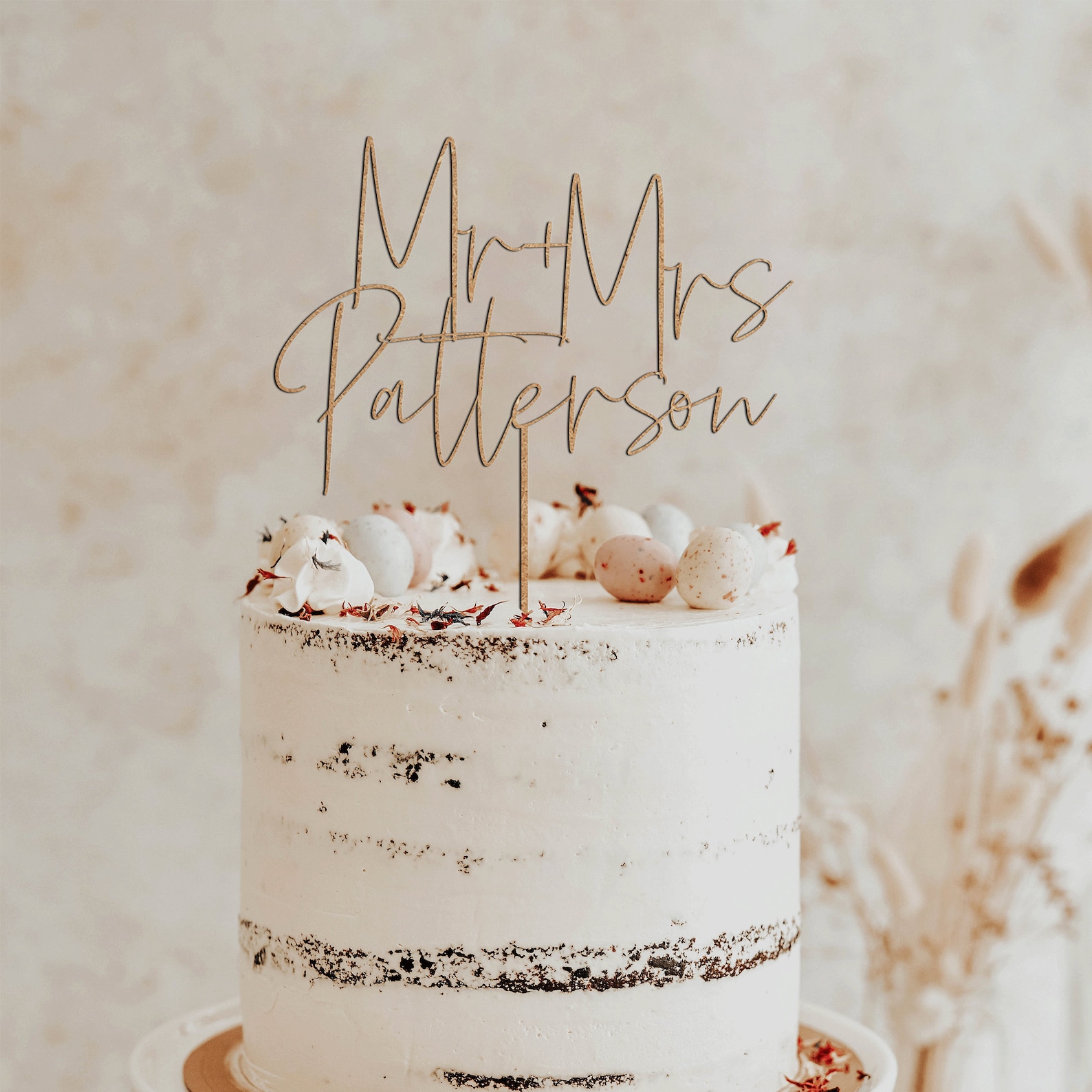 Gold Wedding Cake Topper Custom Wedding Cake Topper Mr and - Etsy