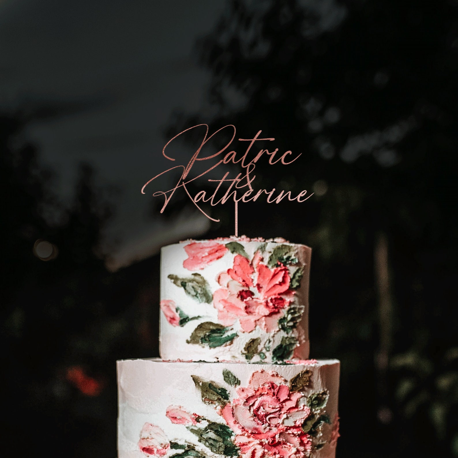 Personalized Cake Topper, Custom Names Cake Topper, Mr and Mrs Cake ...