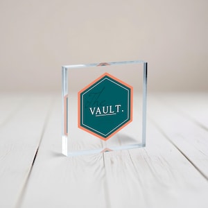 Personalized Business Logo Acrylic Plaque, Business Company Logo Desk ...