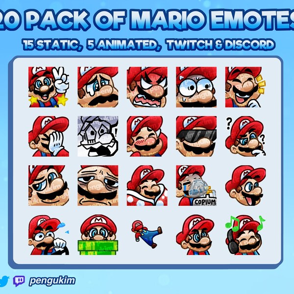 Nintendo Emotes - Etsy