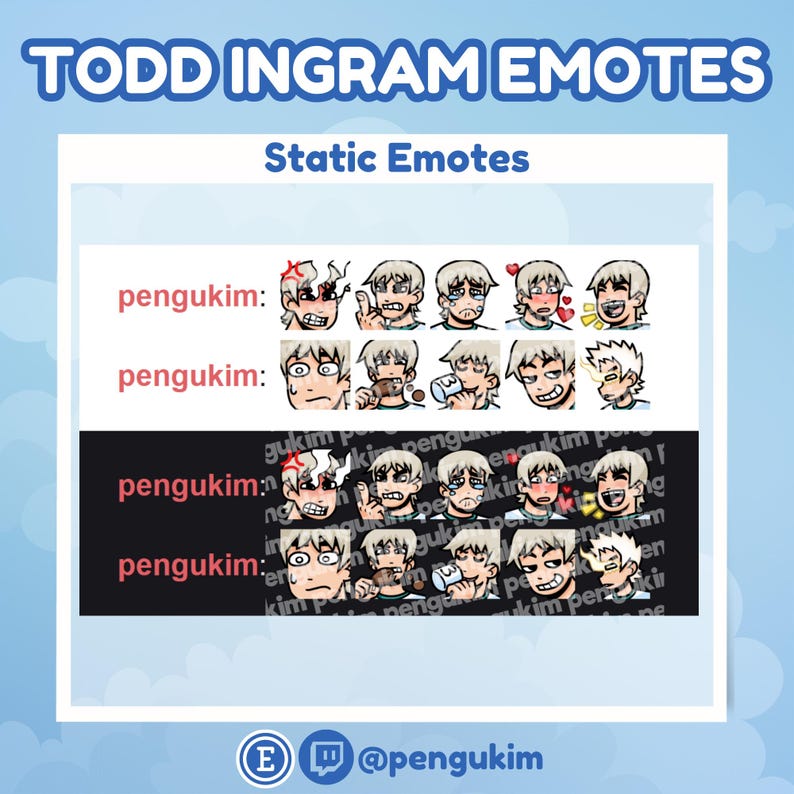 10 Todd Ingram Emote Pack for Twitch Youtube Discord Facebook Kick ...