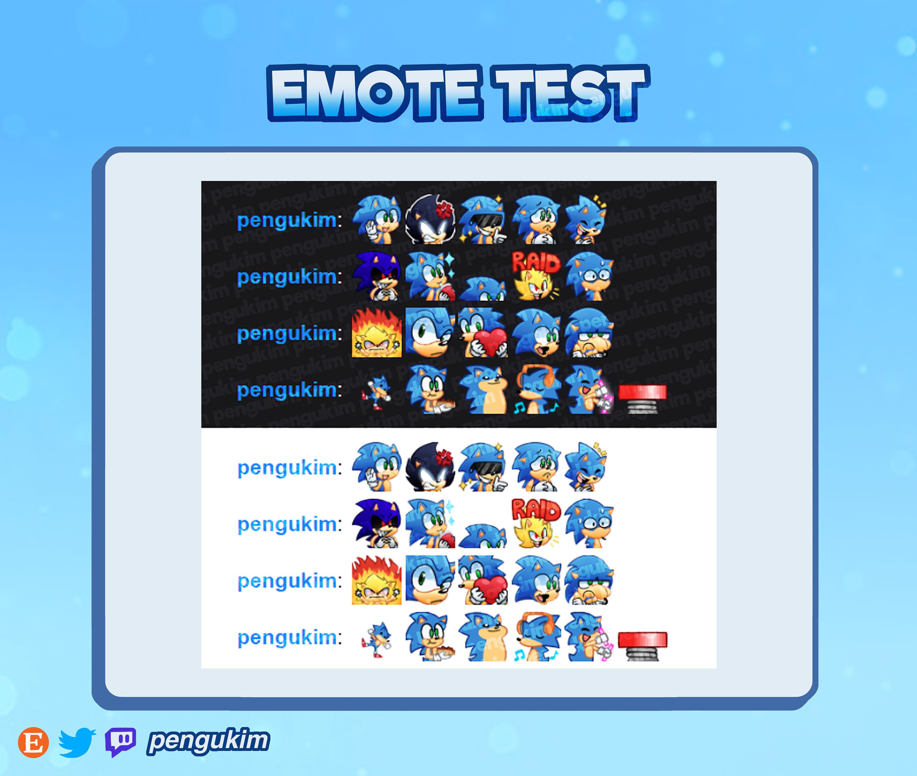 20 Sonic the Hedgehog STATIC ANIMATED Emotes for Twitch - Etsy Singapore