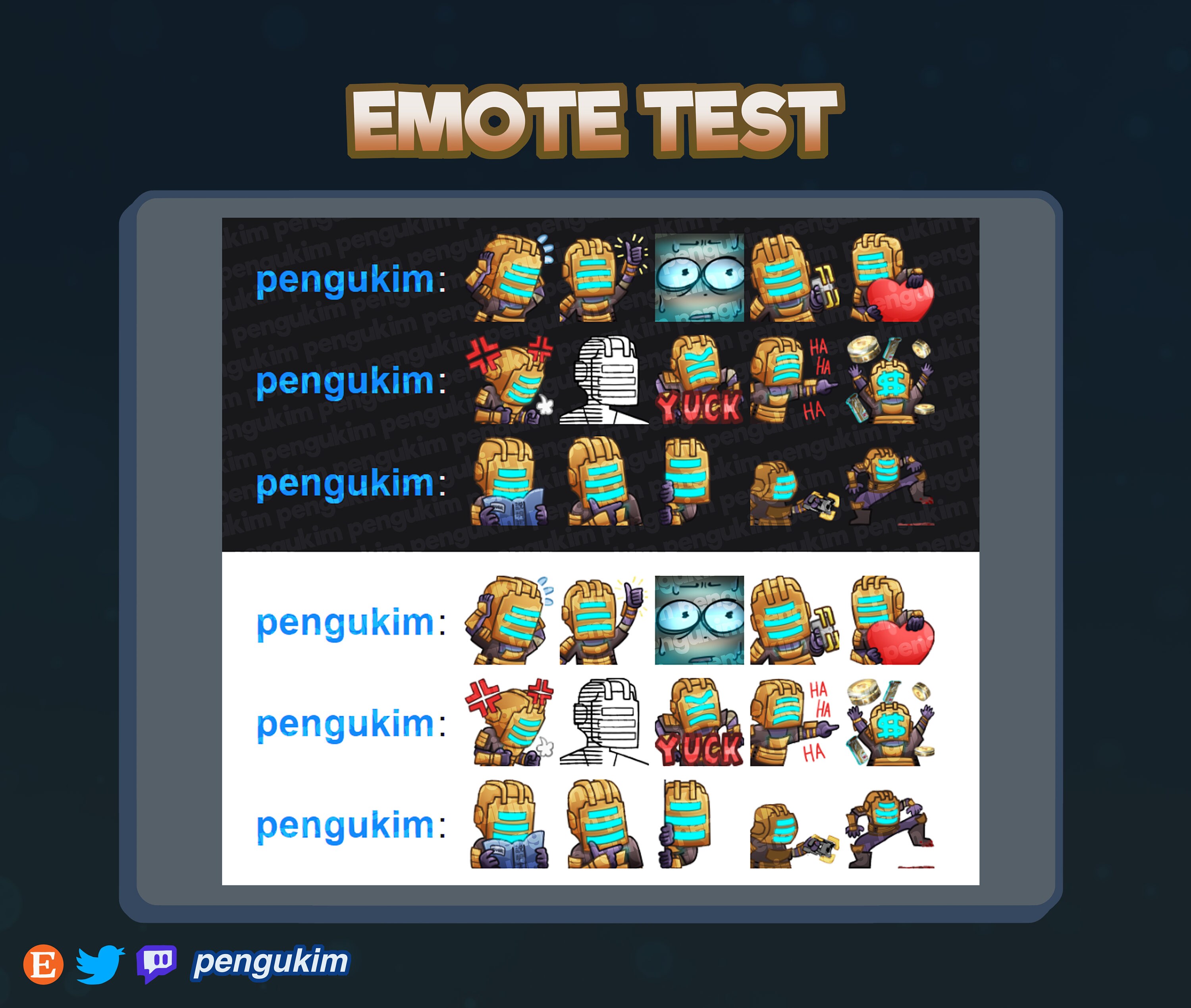 15 Isaac Clarke (dead Space) 13 STATIC + 2 ANIMATED Emote Pack for ...