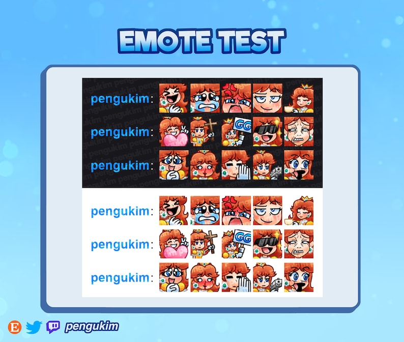 20+ Princess Daisy Emotes Animated & Static for Twitch / Youtube ...