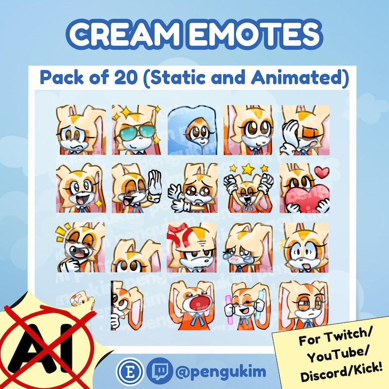 Sonic Cream the Rabbit - Etsy