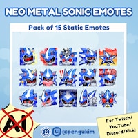 ANIMATED Sonic the Hedgehog Tails Emote Twitch or Discord, Kawaii ...