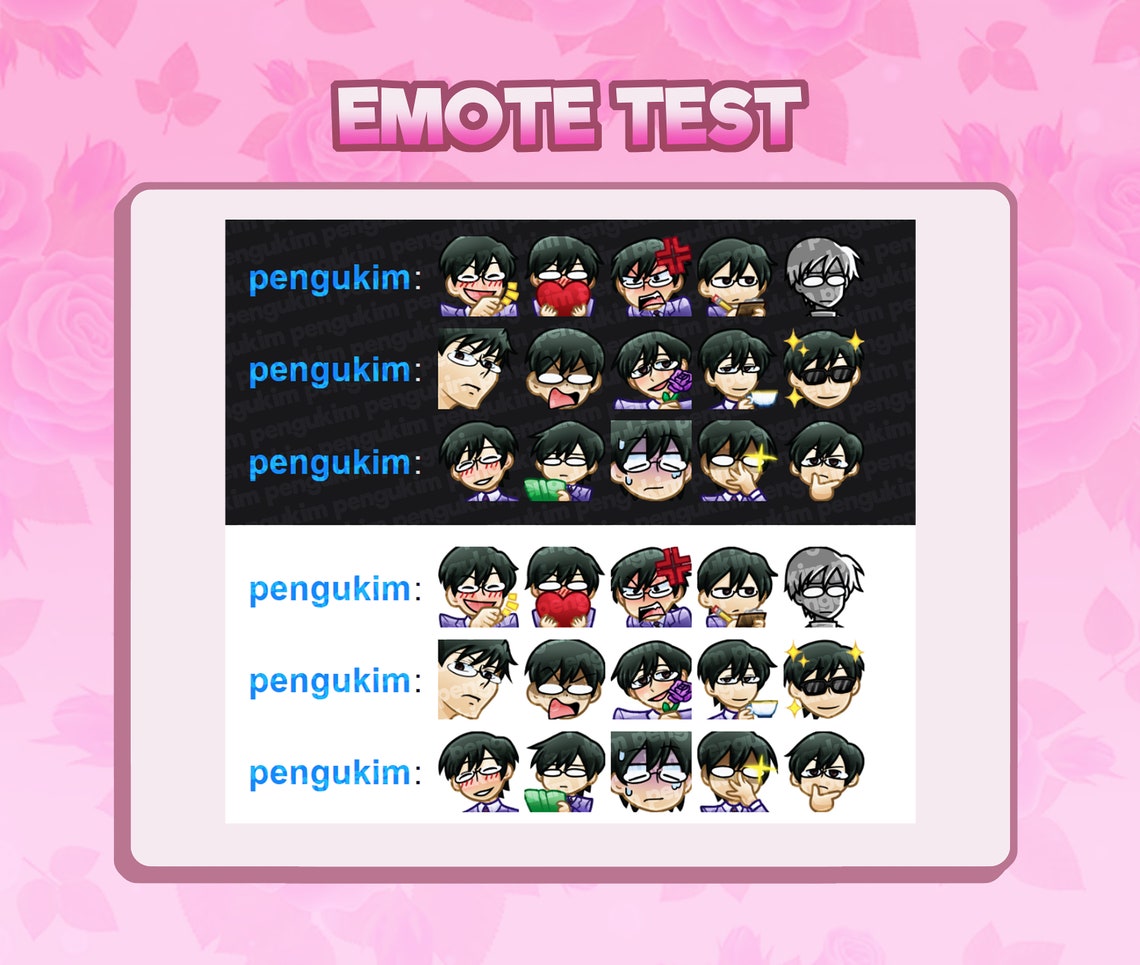 15 OHSHC Kyoya STATIC Emotes for Twitch, Youtube, Discord (ready to Use ...