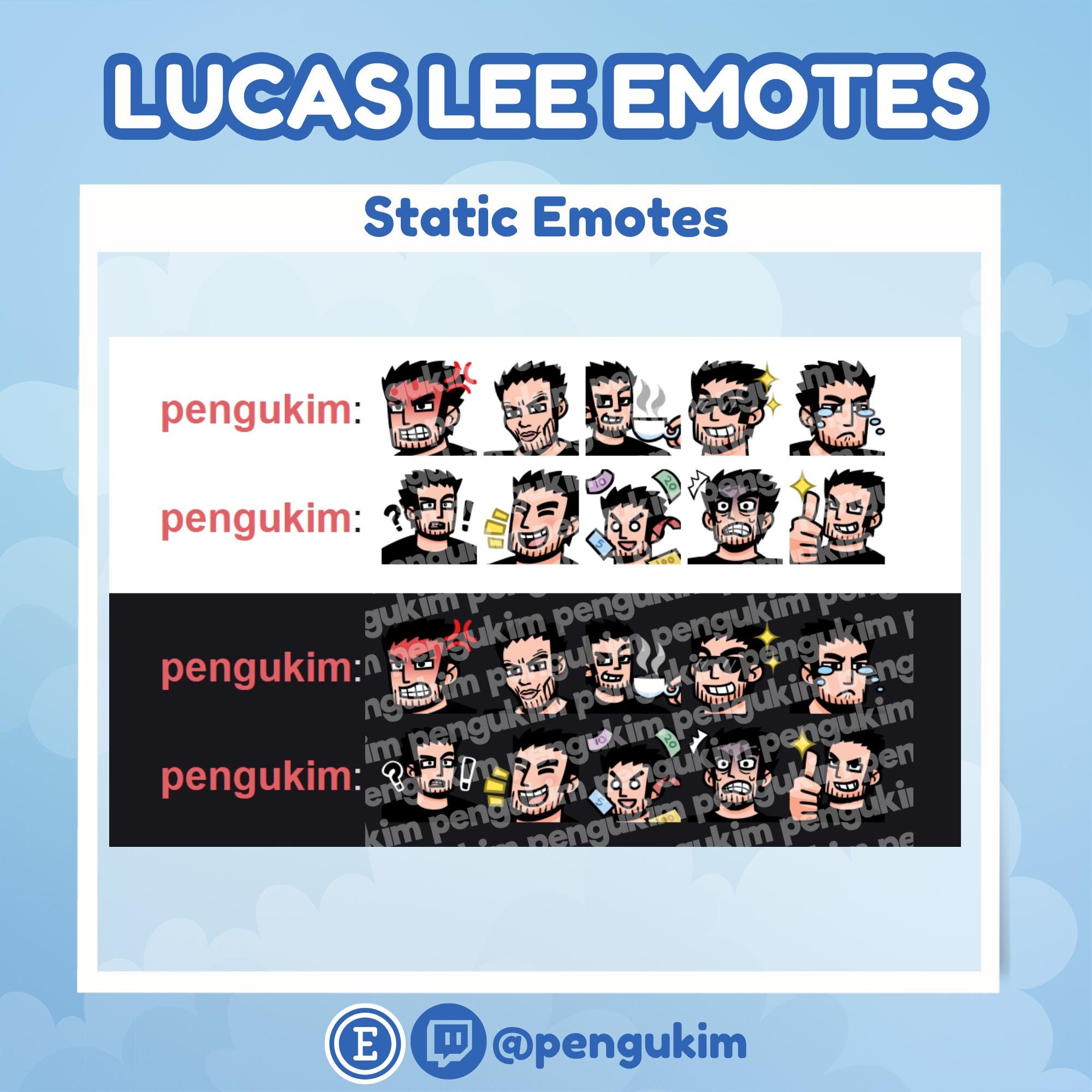 10 Lucas Lee Emote Pack for Twitch Youtube Discord Facebook Kick ...