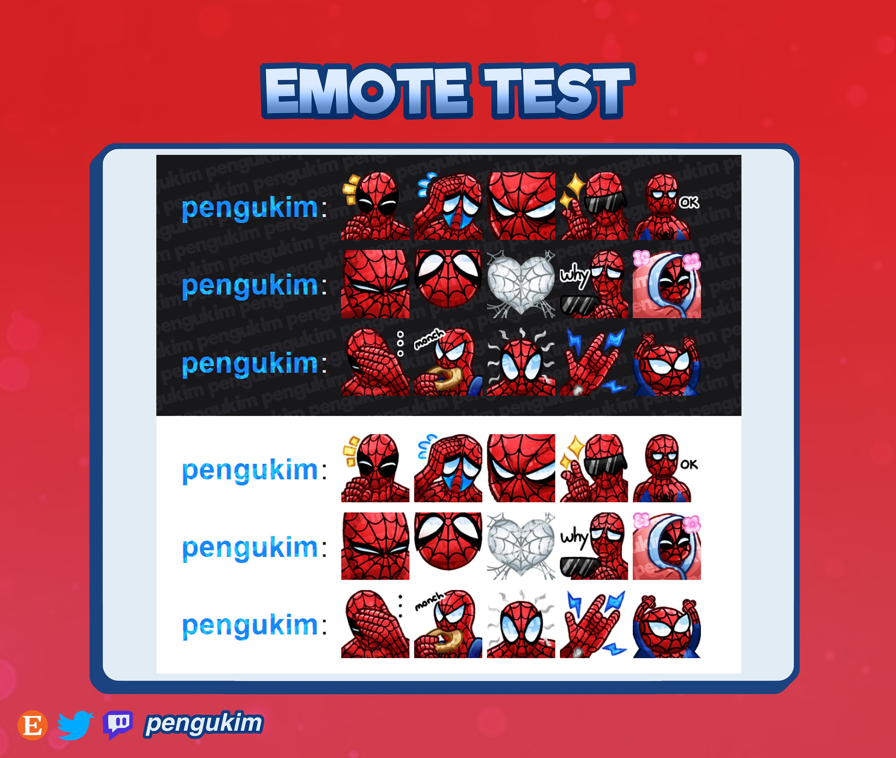 15 Spider-man Emotes for Twitch/youtube/discord/facebook/kick ...