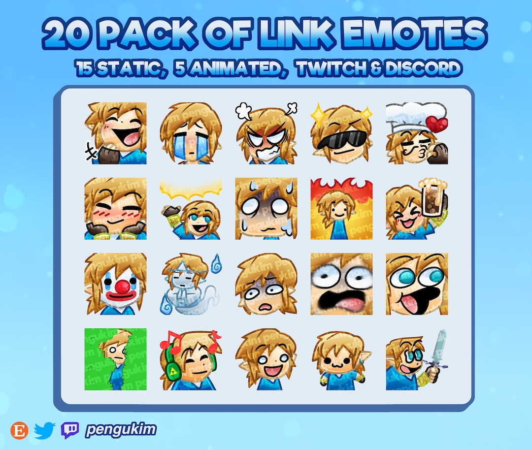 20+ Link Emotes, Animated & Static for Twitch/youtube/discord/facebook ...