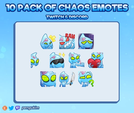 10 Chaos sonic Adventure STATIC Emotes for Twitch Youtube - Etsy