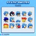 20 Sonic the Hedgehog STATIC ANIMATED Emotes for Twitch, Youtube ...