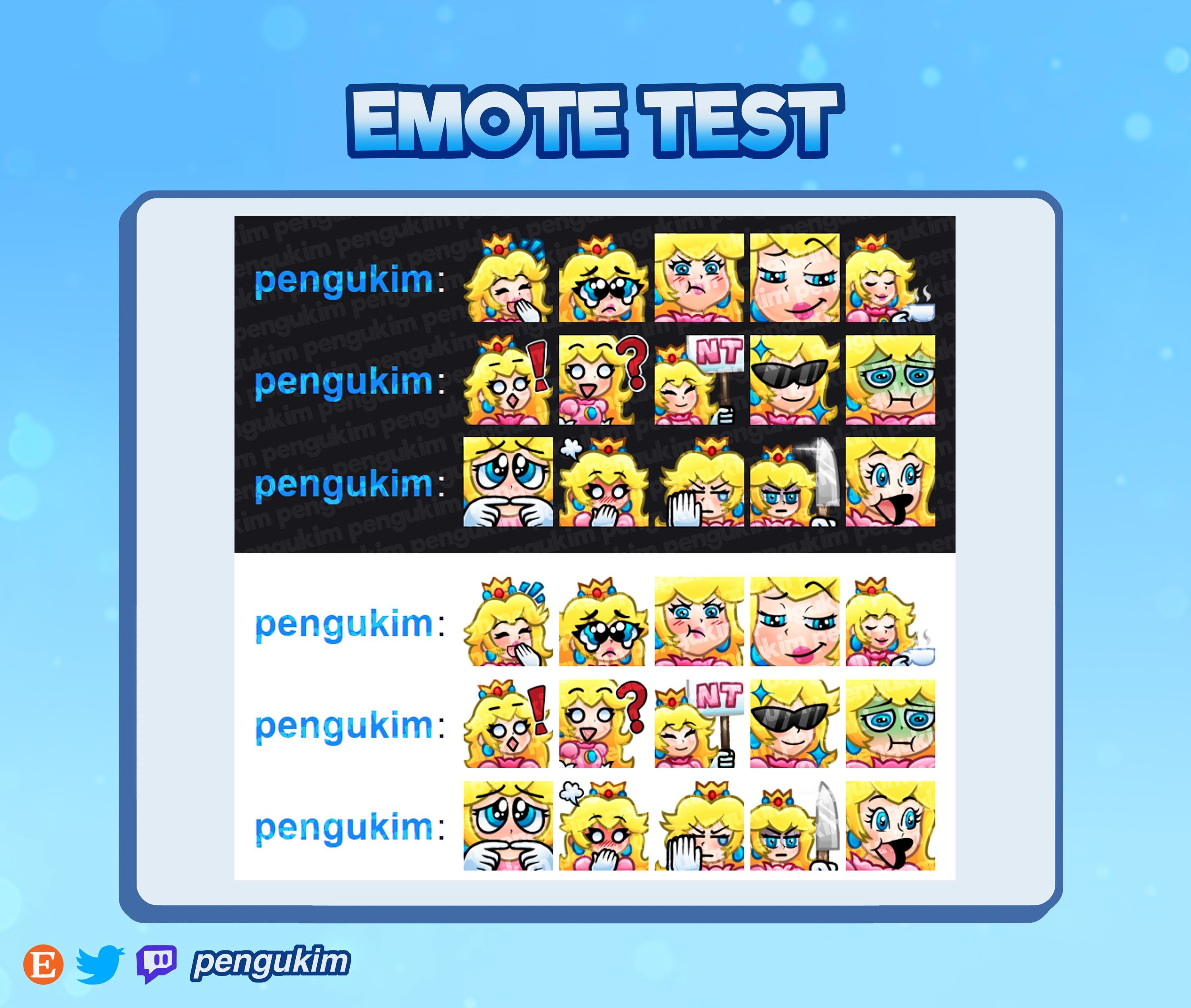 20+ Princess Peach Emotes Animated & Static for Twitch / Youtube ...