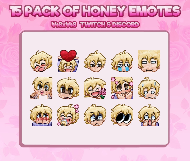 15 OHSHC Honey STATIC Emotes for Twitch, Youtube, Discord (ready to Use ...