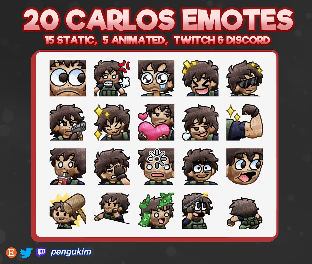 20+ Carlos Oliveira Emotes Animated & Static for Twitch / Youtube ...